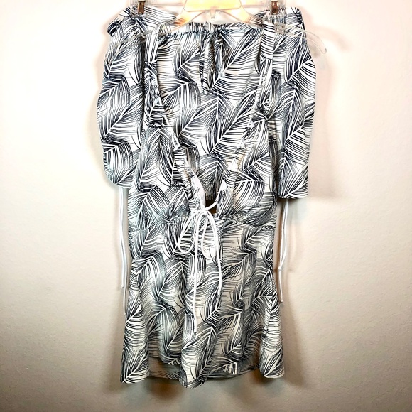 Swim | Tropical Xxxl Swim Suit 2 Piece Set Full Mid Bottom Coverage ...